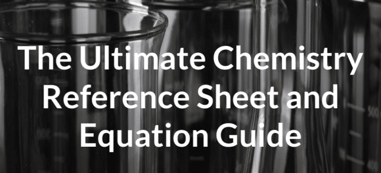 Ultimate Chemistry Reference Sheet & Equation Guide | Conquer Chemistry